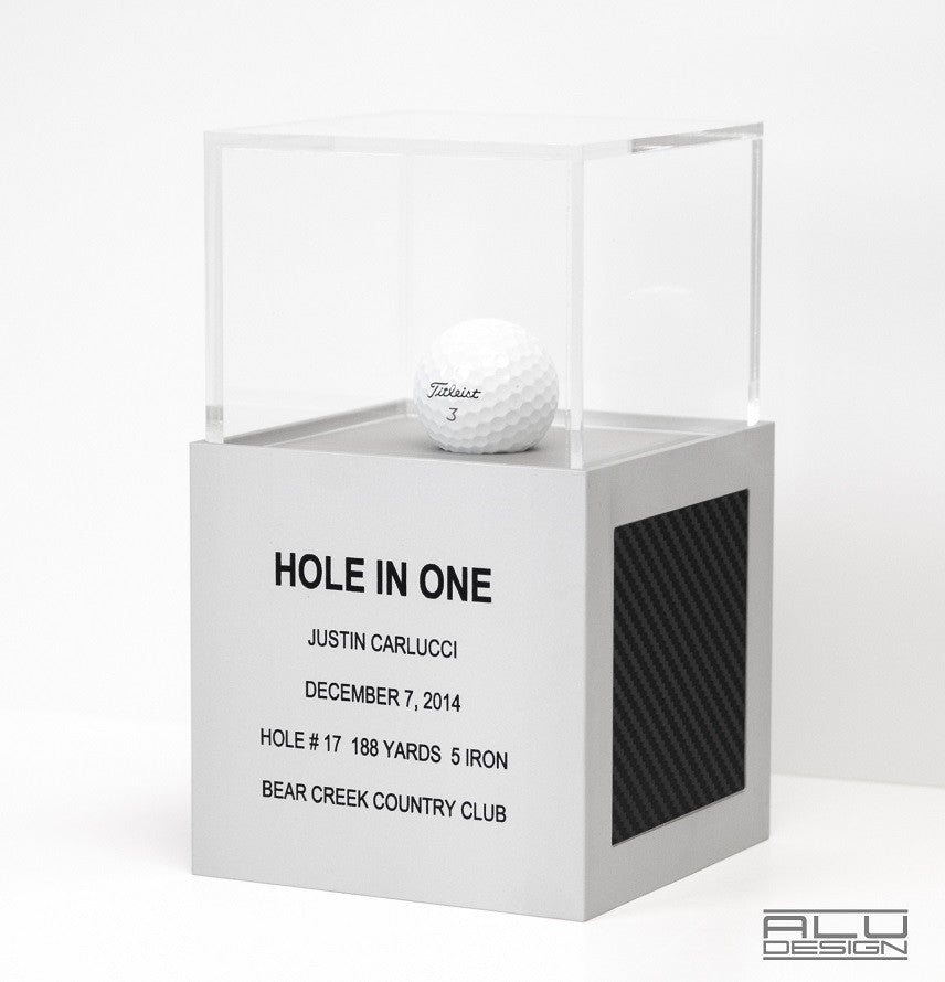 Golf Ball Display Case - Hole in One Golf Ball Case - ALU DESIGN