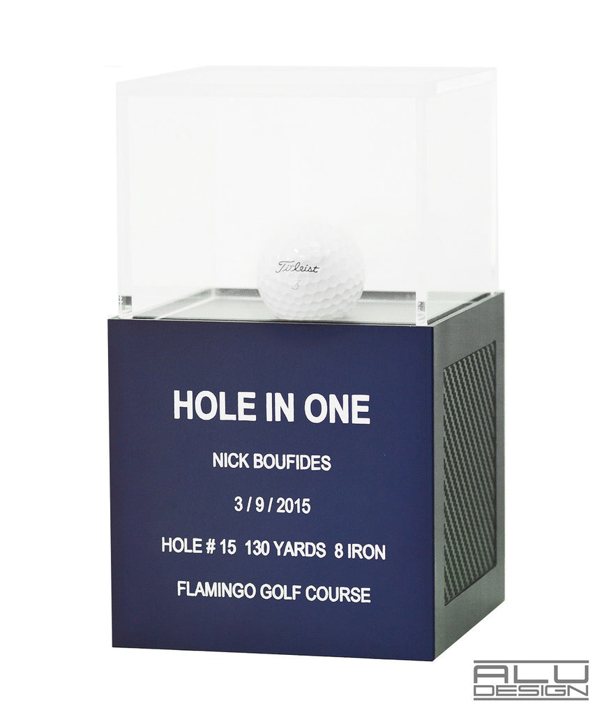 Golf Ball Display Case - Hole in One Golf Ball Case - ALU DESIGN